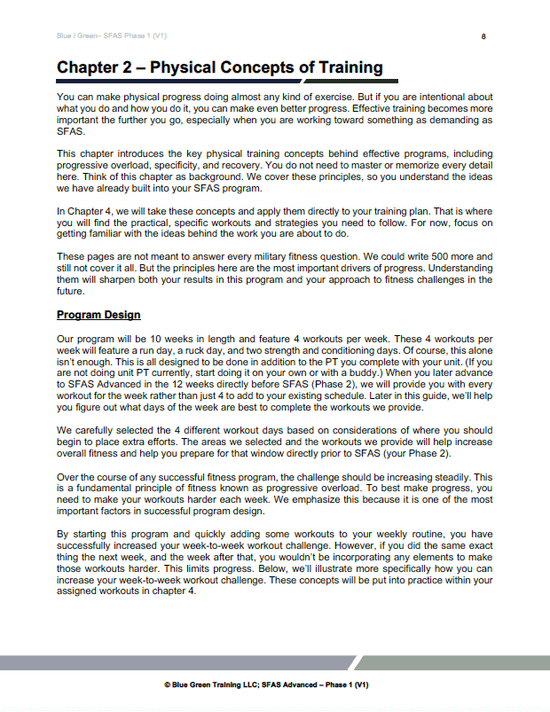 Special Forces Assessment & Selection (SFAS) Advanced - Phase 1 (V1 ...