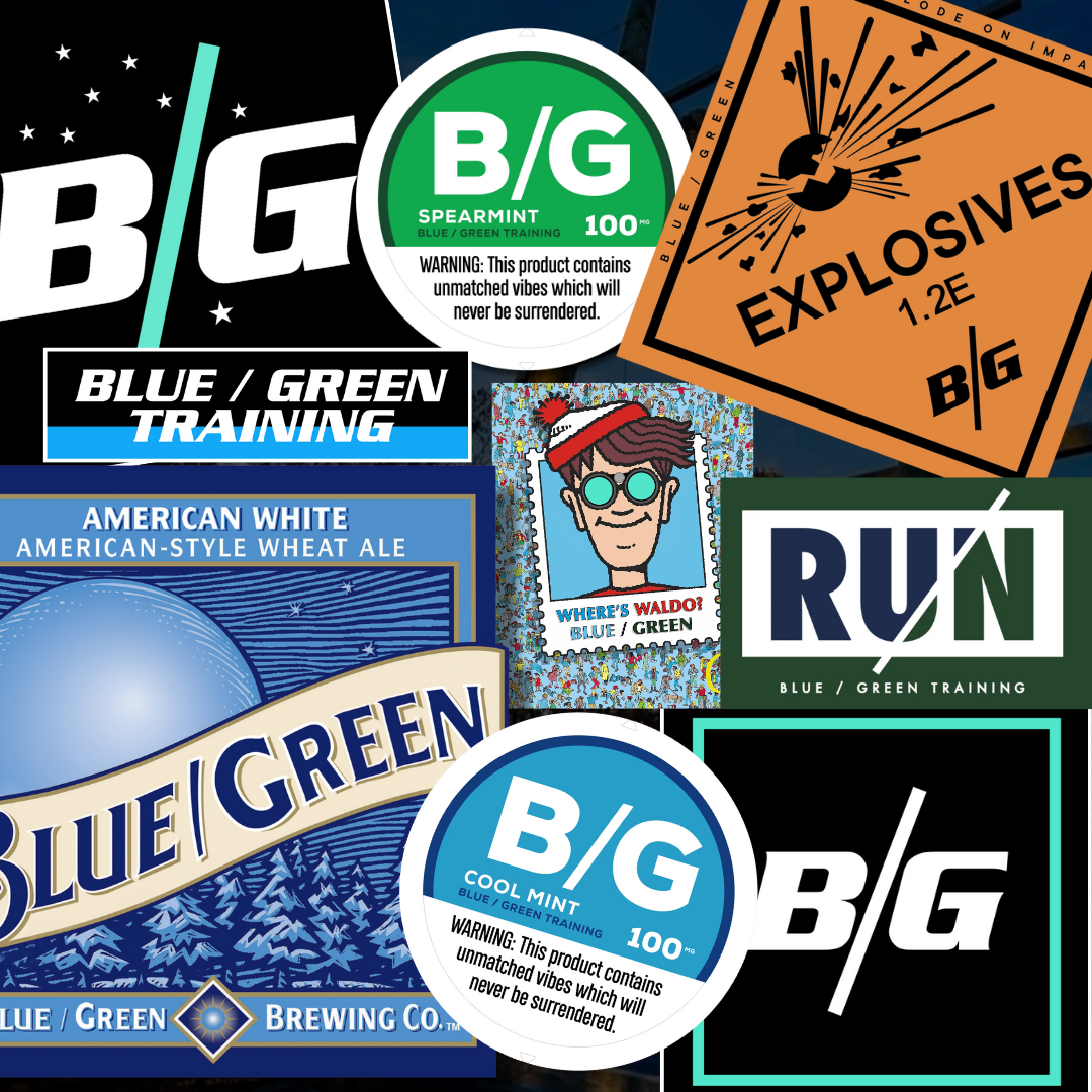 B/G Sticker Pack - Made in America – Blue / Green Training