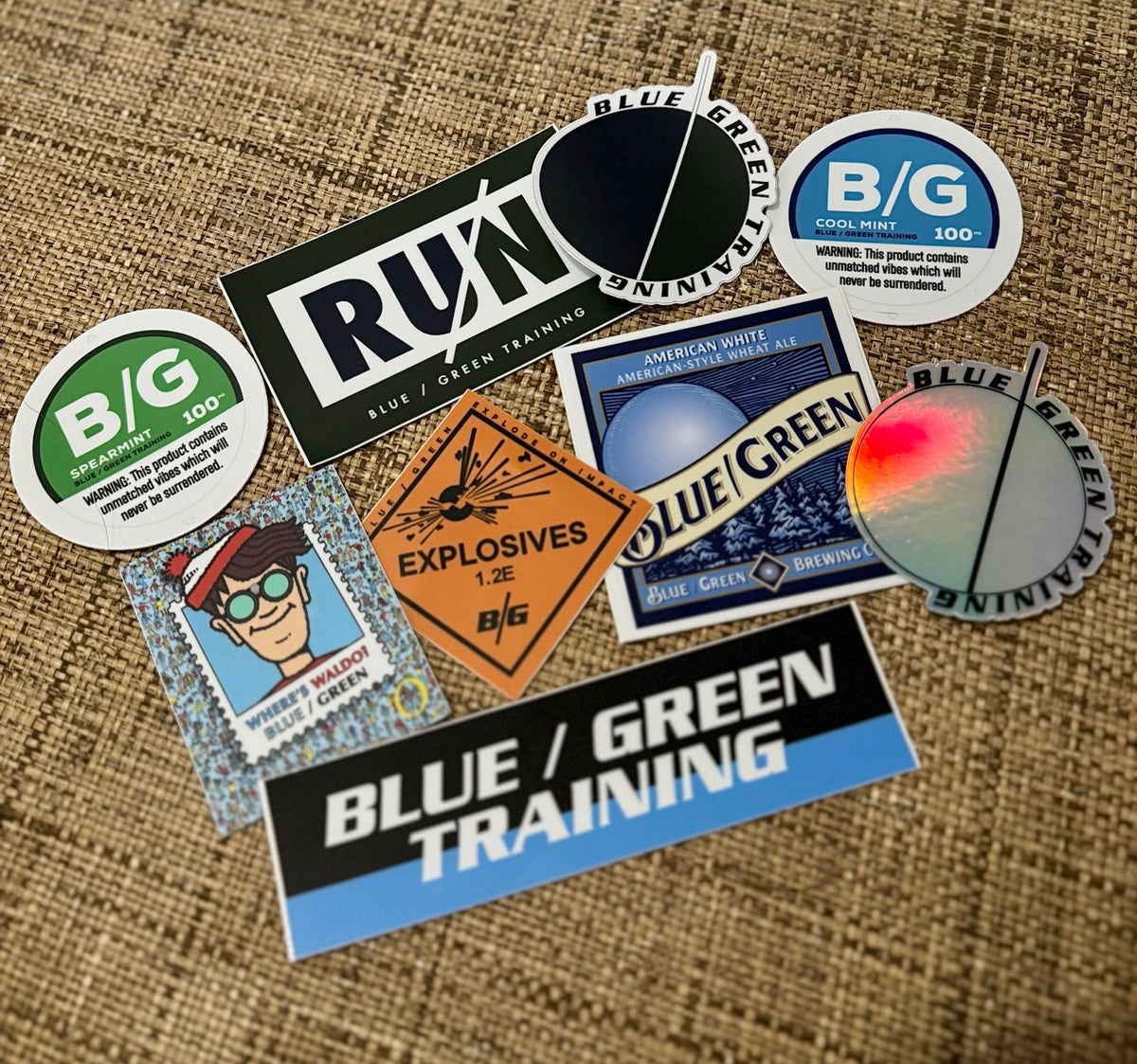 B/G Sticker Pack – Blue / Green Training