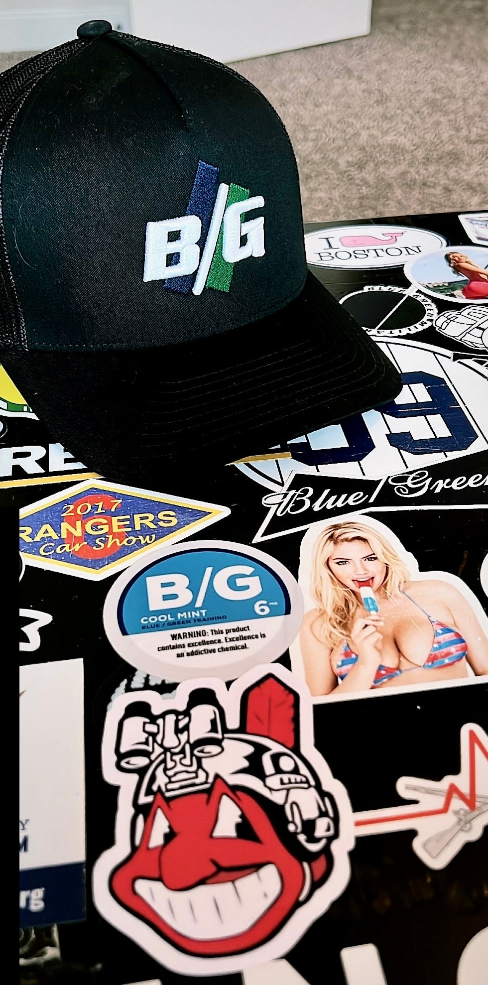 Emblem Cap – Blue / Green Training